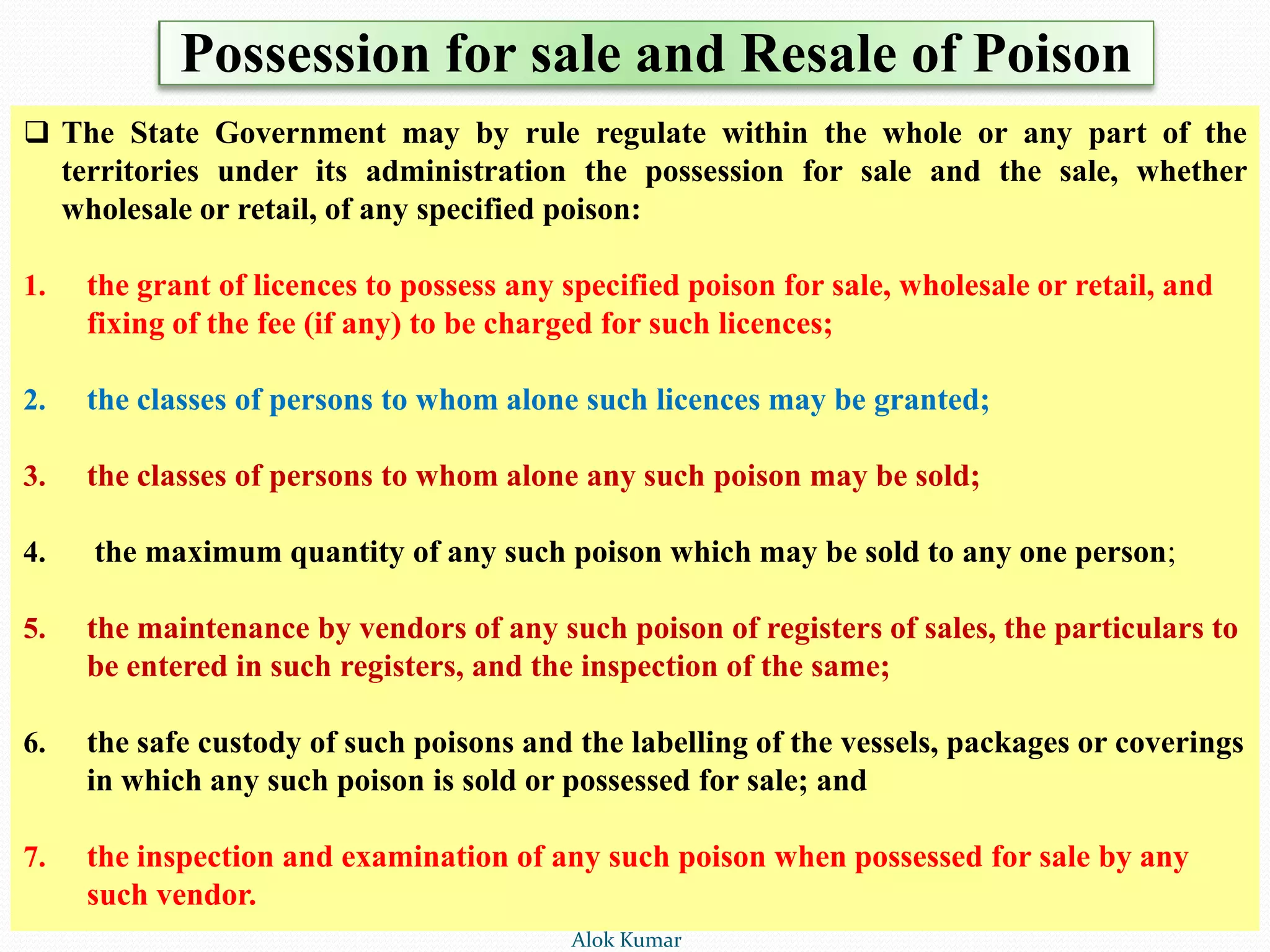 Poison Act, 1919 | PDF