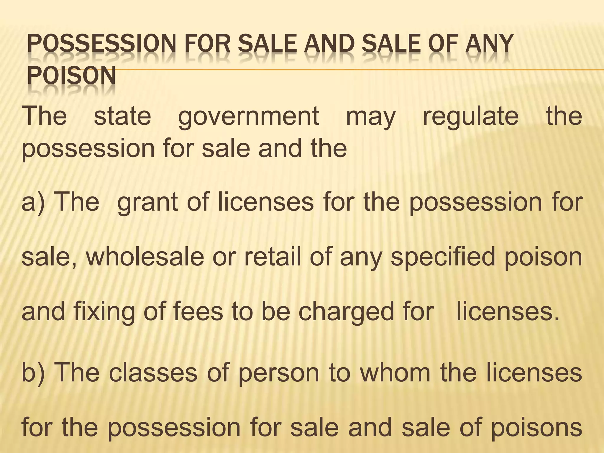 Poison act, 1919 | PPTX