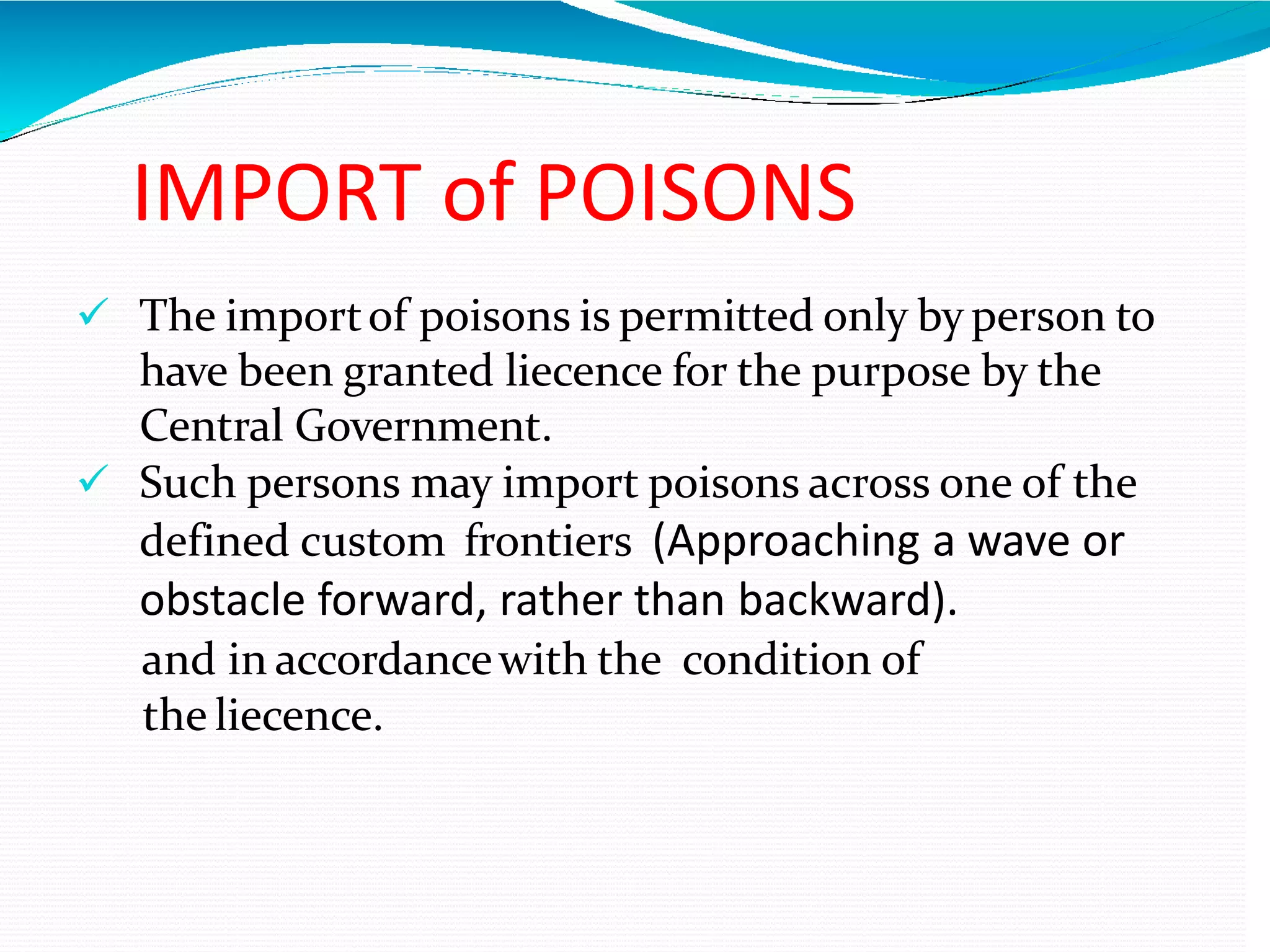 Poison act 1919 | PPTX