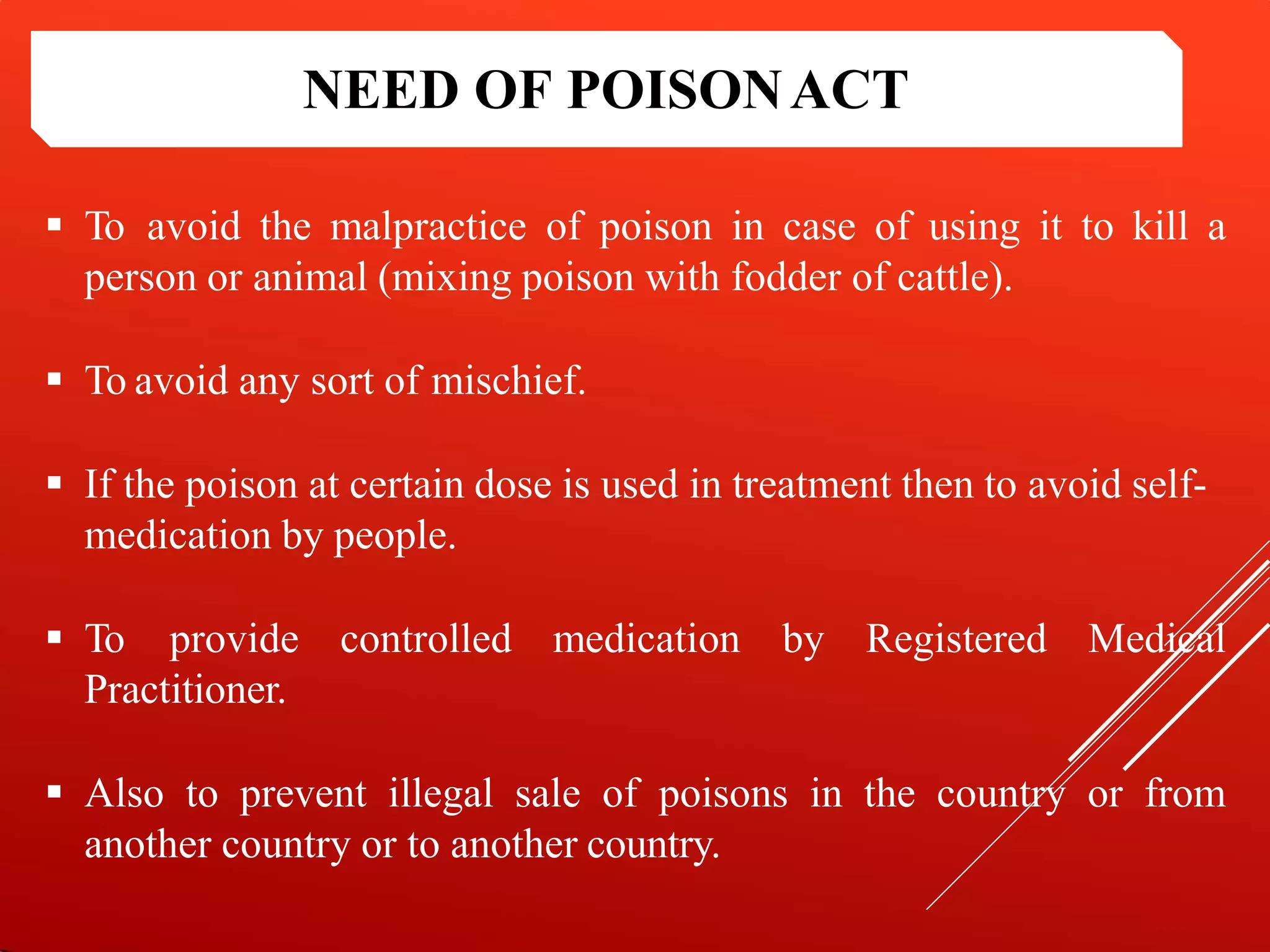 Poison act 1919 | PPTX