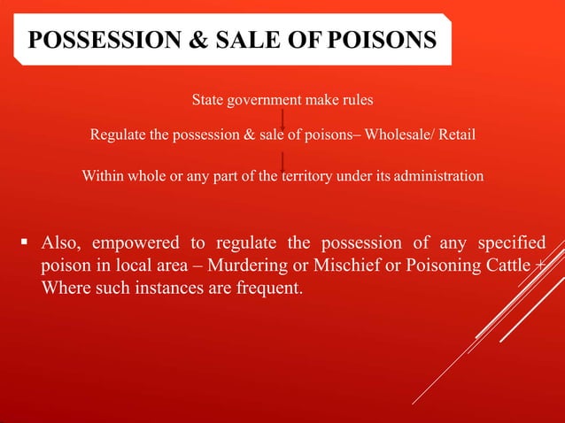 Poison act 1919 | PPTX
