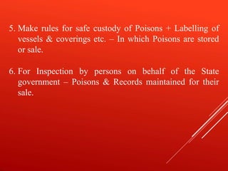 Poison act 1919 | PPTX