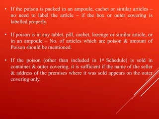 Poison act 1919 | PPTX