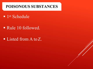 Poison act 1919 | PPTX