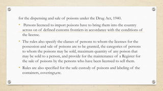 Poison act and rules | PPTX