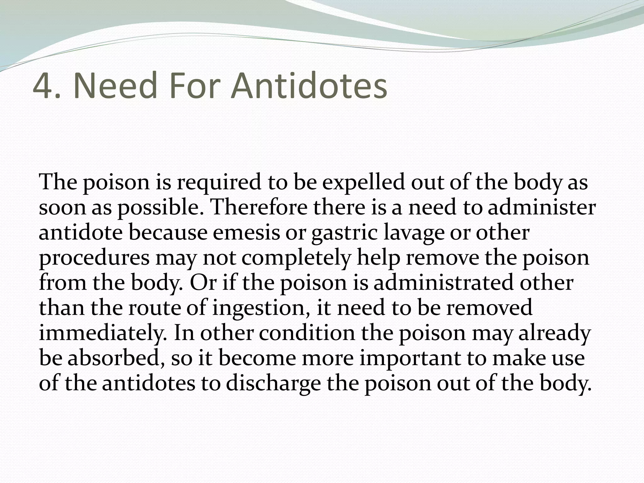 Poison and antidote ppt | PDF