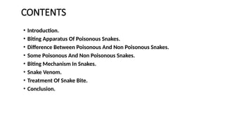 Poison Apparatus and biting Mechanism of snakes.pptx