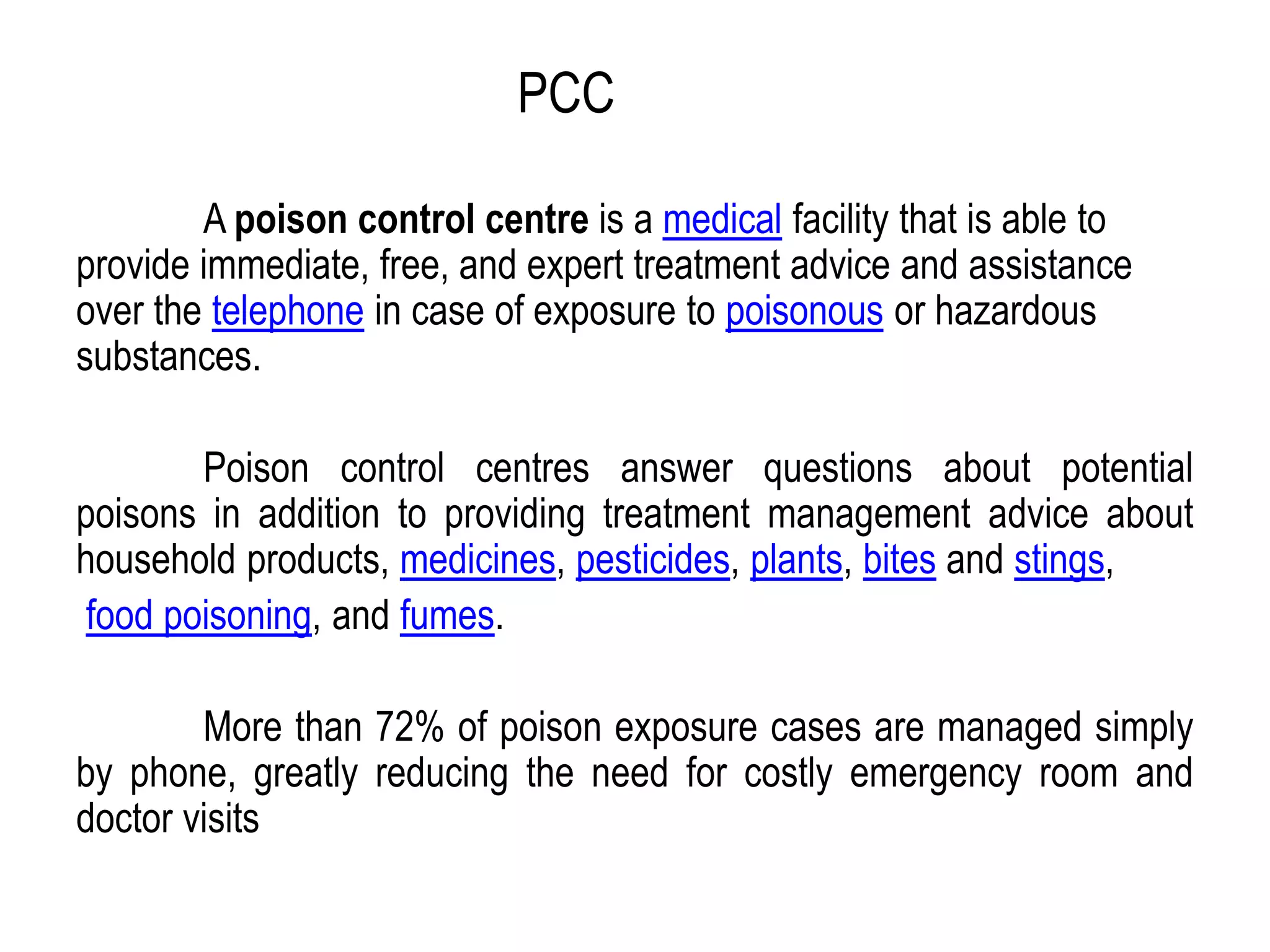 Poison control Center review | PPTX