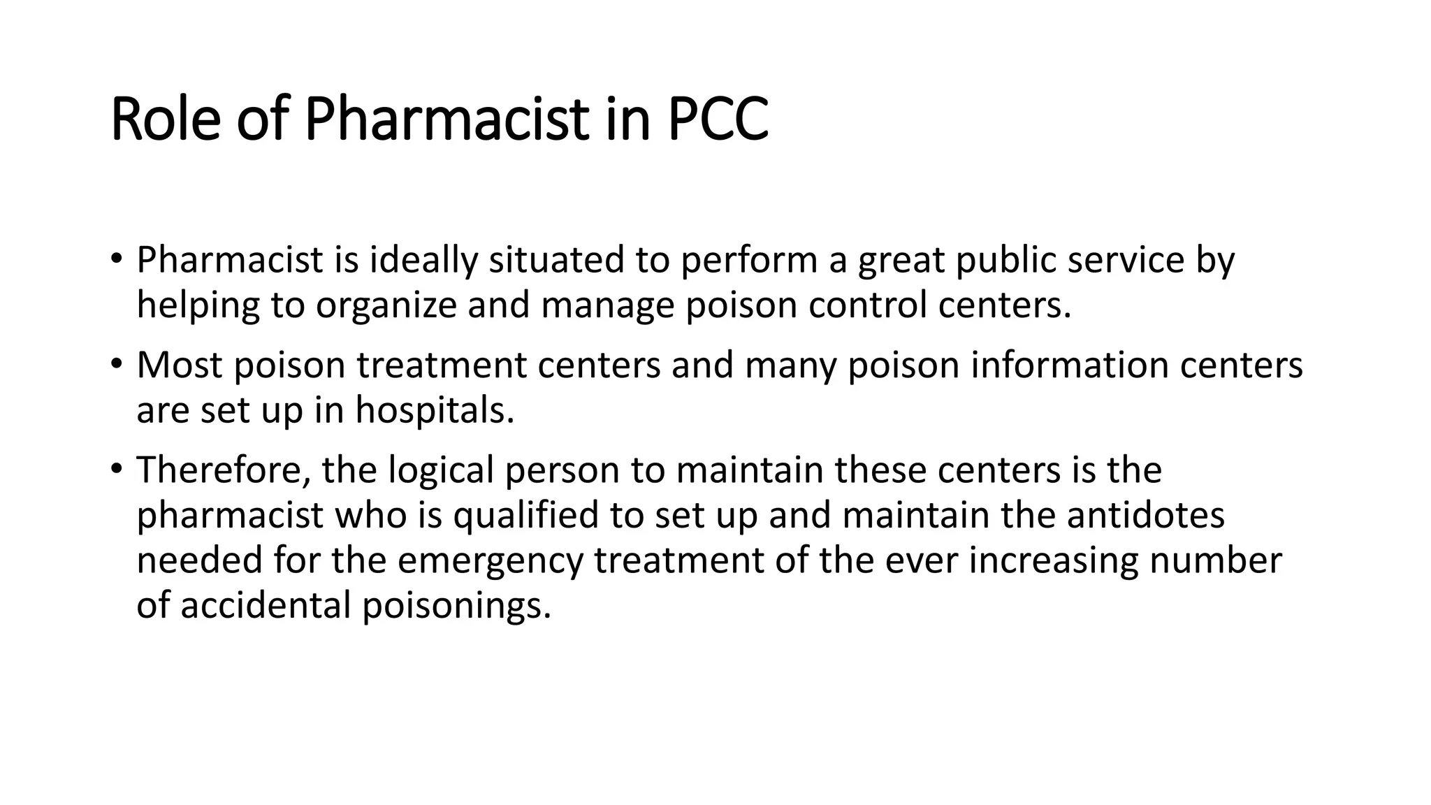 Poison control center BY DR TAYYABA..... | PPTX