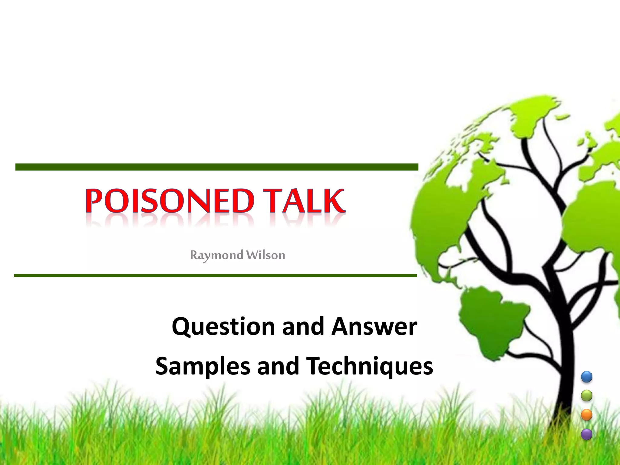 Poisoned Talk (Quiz Show) | PPT