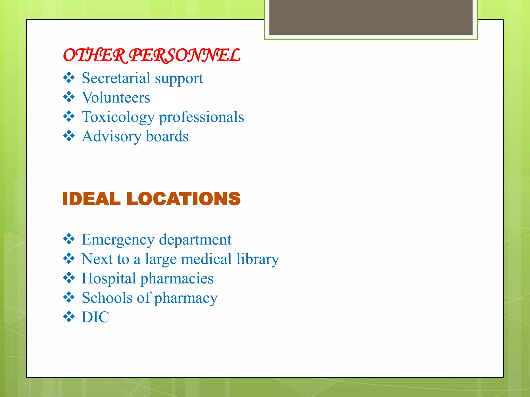 Poison information center | PPTX