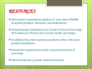 Poison information center | PPTX