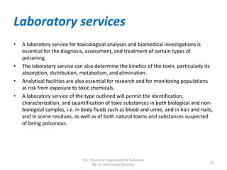 Poison information center (Structural Organization and functions) | PPTX