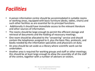 Poison information center (Structural Organization and functions) | PPTX