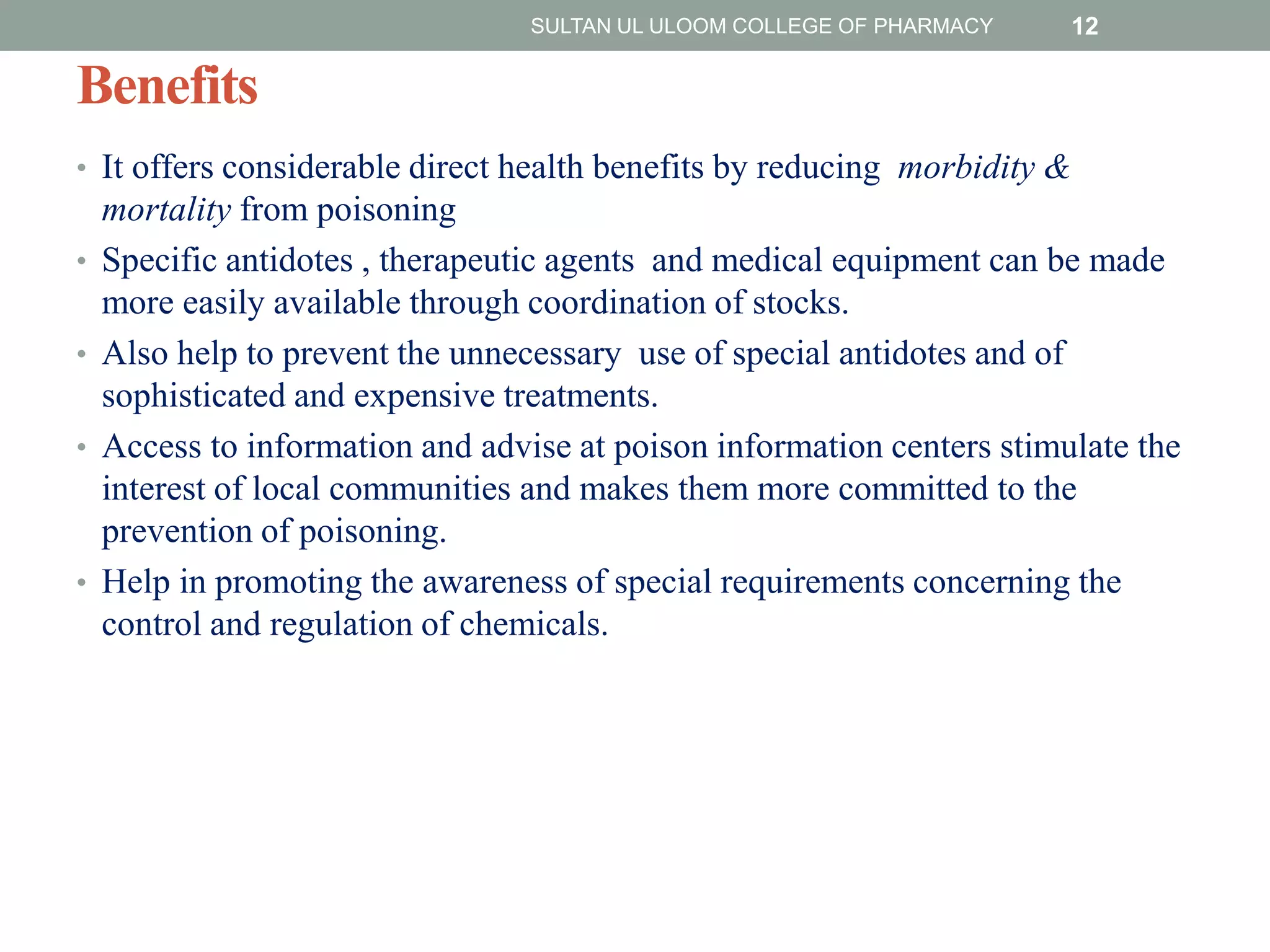 Poison information centre | PPTX