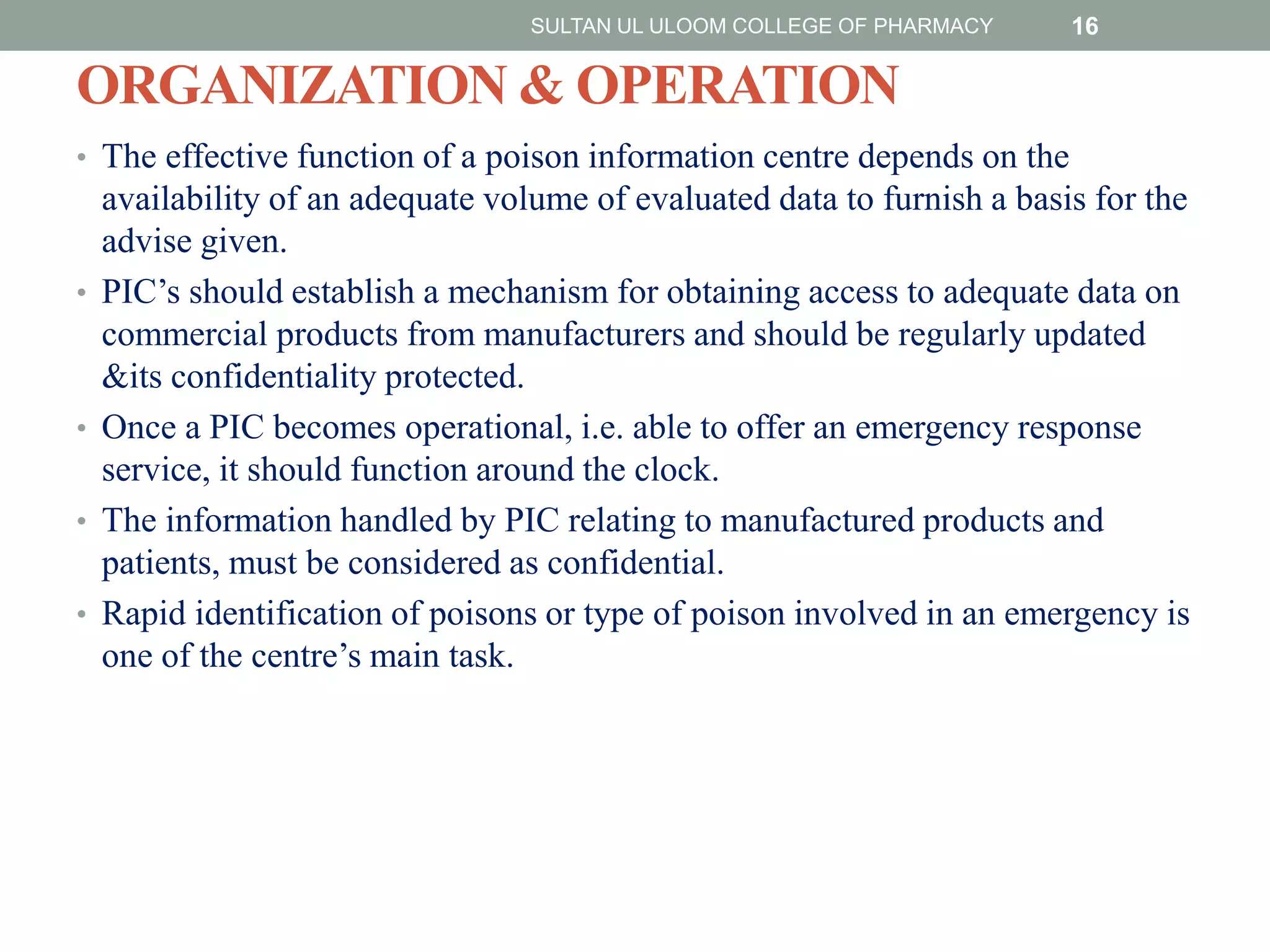Poison information centre | PPTX