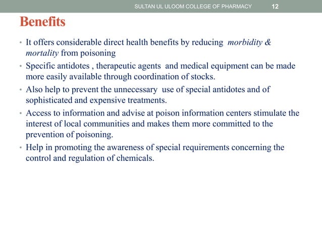 Poison information centre | PPTX | Substance Abuse | Diseases and ...