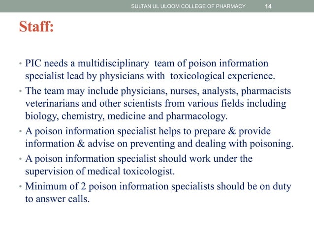 Poison information centre | PPTX | Substance Abuse | Diseases and ...