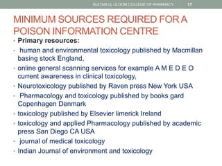 Poison information centre | PPTX