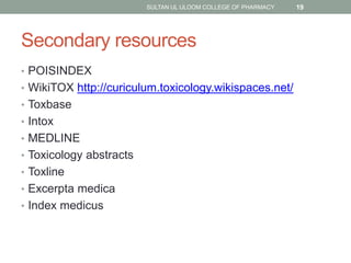 Poison information centre | PPTX