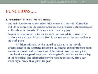 Poison information centre | PPTX