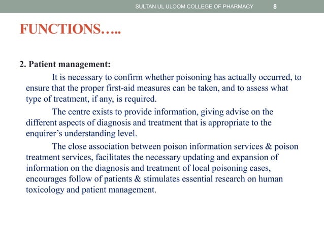 Poison information centre | PPTX | Substance Abuse | Diseases and ...