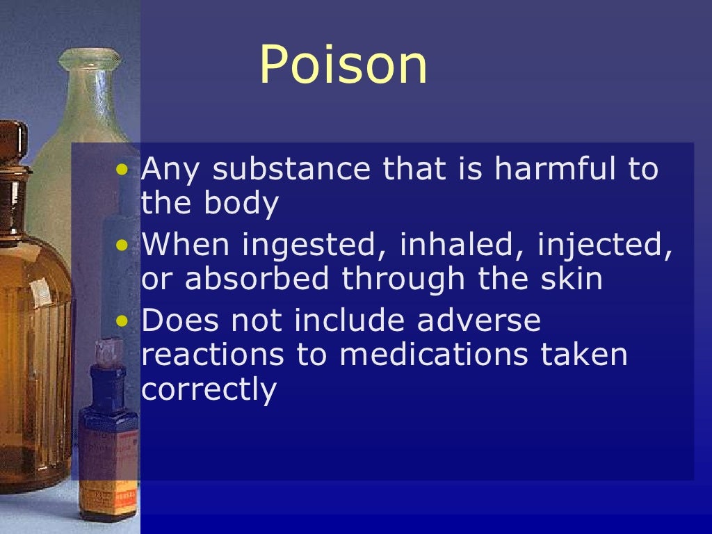 Injection Of Poison Meaning at William Deas blog