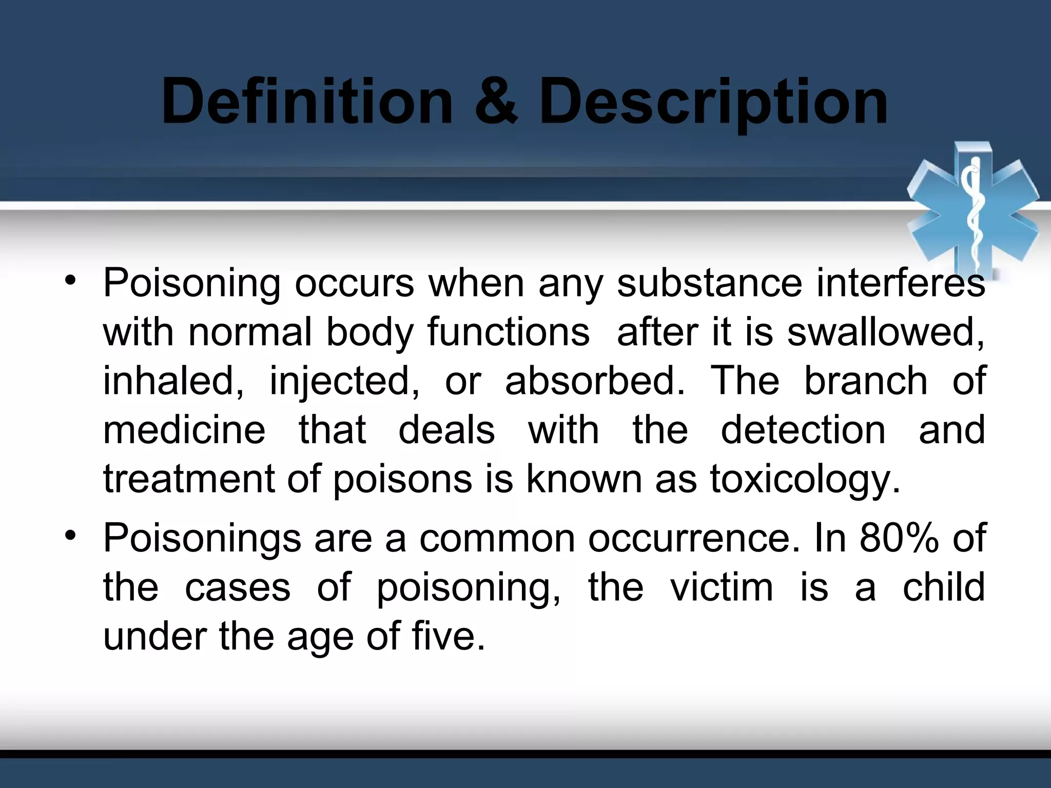 Poisoning & Its Primary Management | PPT