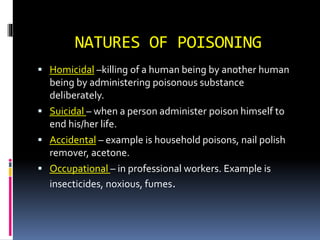 Poisoning | PPTX | Lung and Respiratory Health | Diseases and Conditions