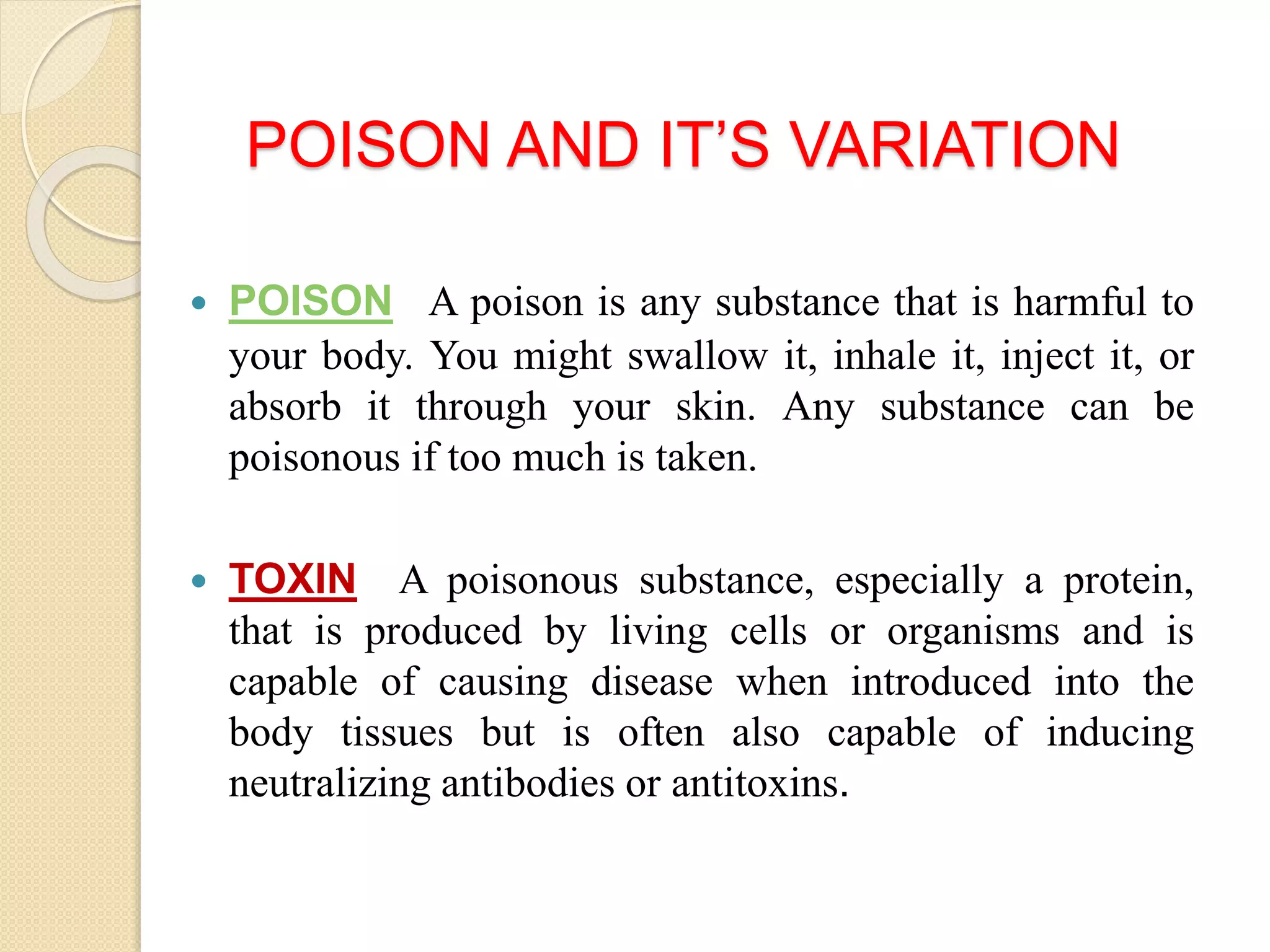 Poisoning | PPTX