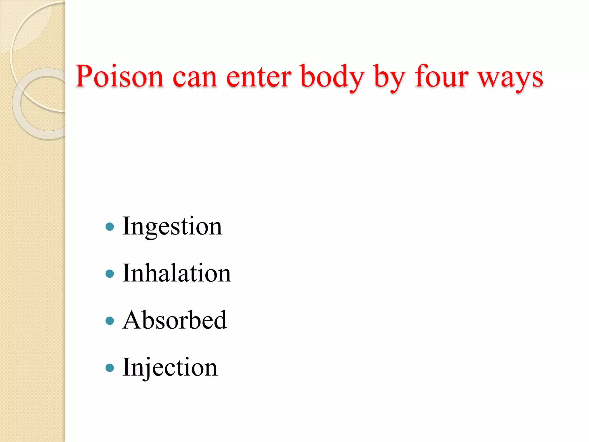 Poisoning | PPTX