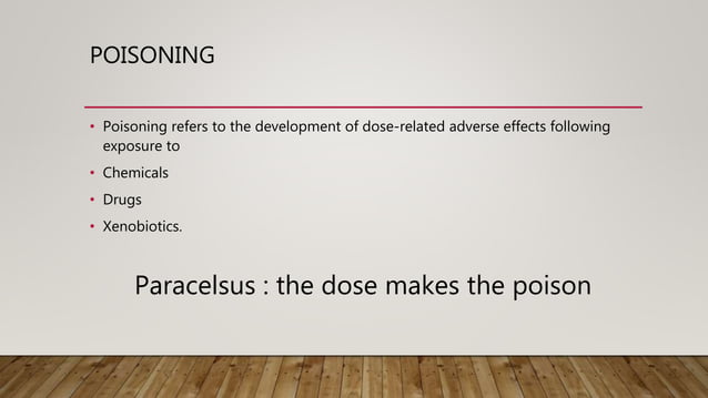 Basics of poisoning and drug overdose managent | PPTX