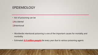 Basics of poisoning and drug overdose managent | PPTX