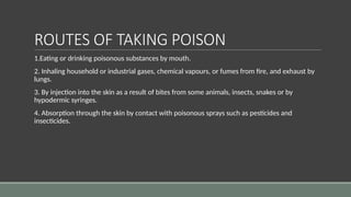 POISONING.pptx first aid and emergency medicine | PPTX