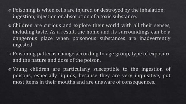Poisoning in children | PPTX