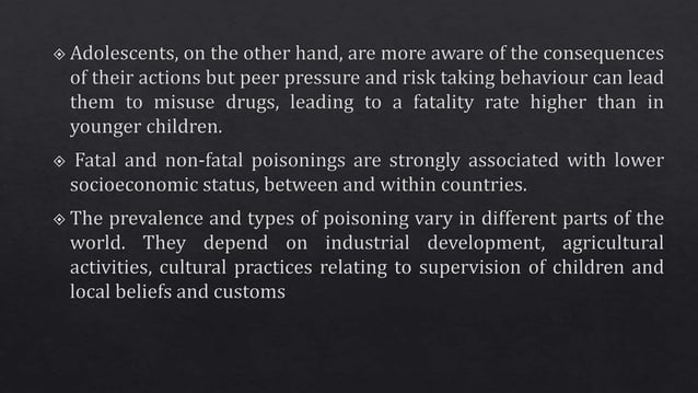 Poisoning in children | PPTX