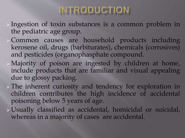 Poisoning in Children.pptx | Children\'s Health | Healthy Living