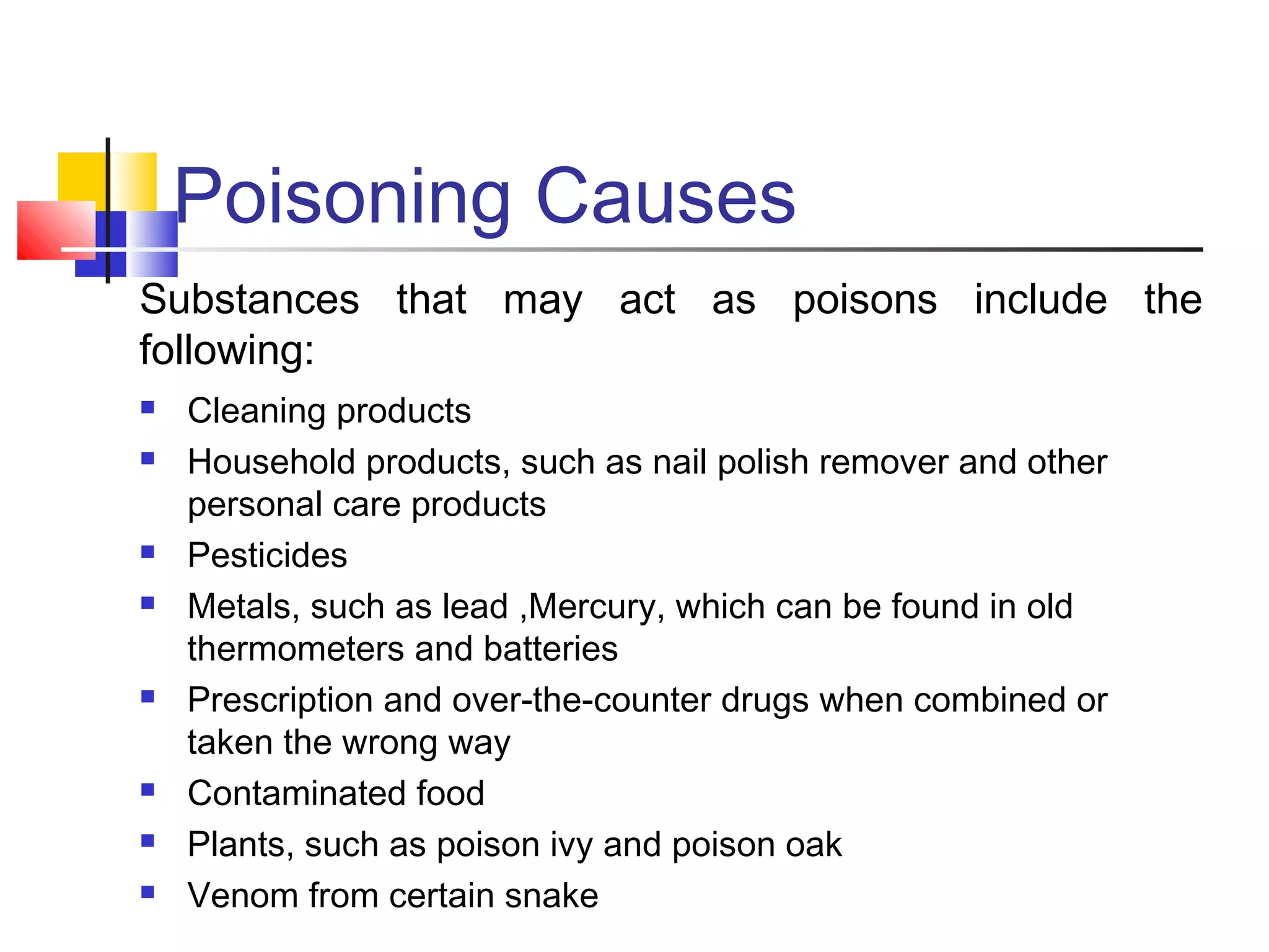 Poisoning & its management | PPT