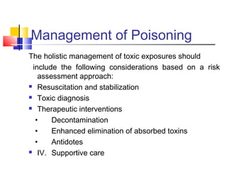 Poisoning & its management | PPT