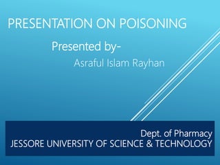 Poisoning ppt | PPTX