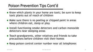 Poisoning prevention aa chit 22.8.18 | First Aid | Injuries