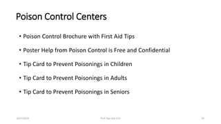 Poisoning prevention aa chit 22.8.18 | First Aid | Injuries