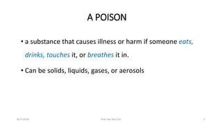 Poisoning prevention aa chit 22.8.18 | First Aid | Injuries