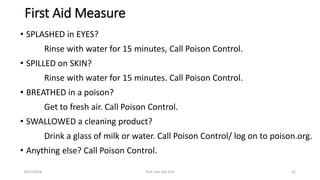 Poisoning prevention aa chit 22.8.18 | First Aid | Injuries