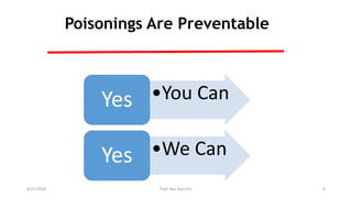 Poisoning prevention aa chit 22.8.18 | First Aid | Injuries