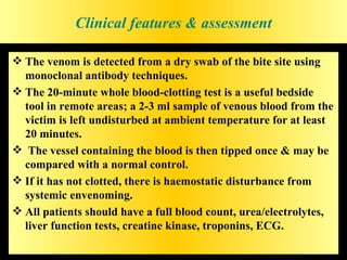 Poisoning snake2012+MCQs. | PPT