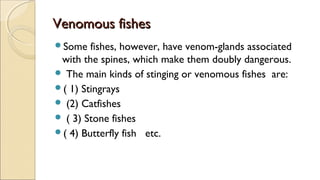 Poisonous glands of fishes | PPT