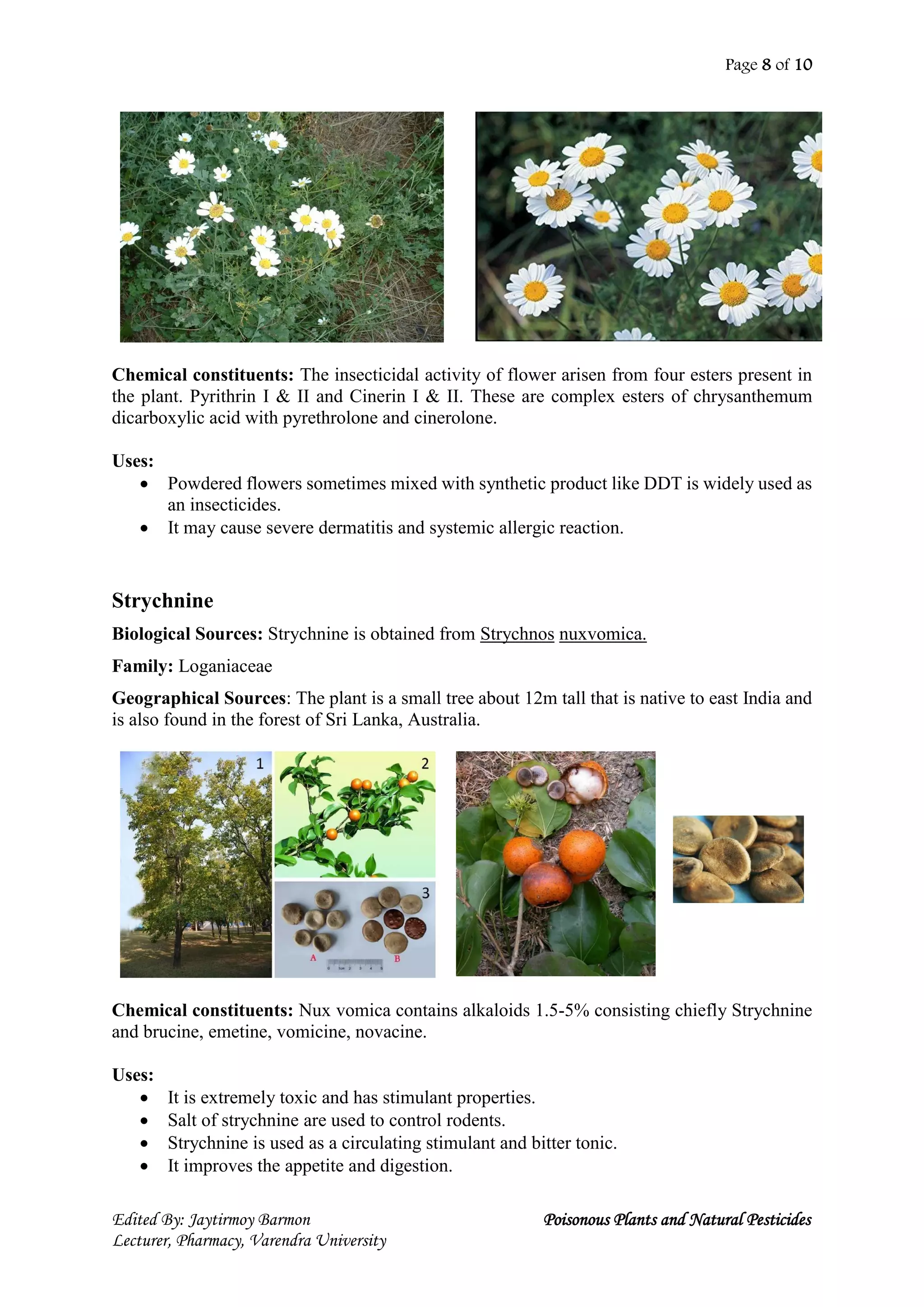 Poisonous plant and natural pesticide 2021 (jb) | PDF