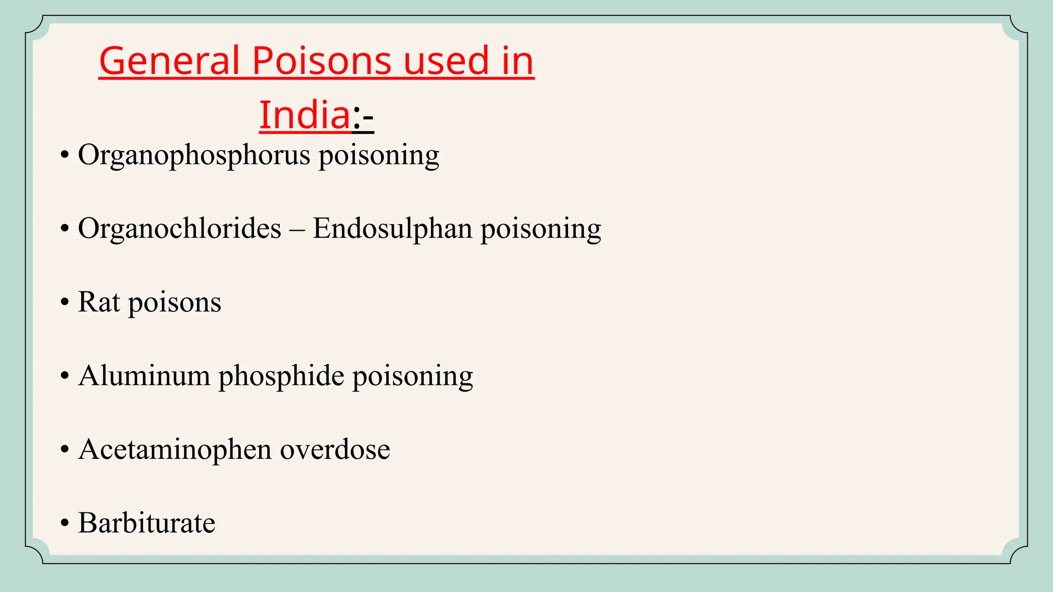 Management of acute poisoning and organophosphate poisoning | PPT