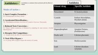 Management of acute poisoning and organophosphate poisoning | PPTX